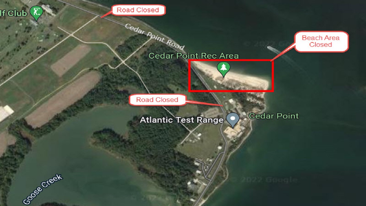 NAS Patuxent River to section of Close Cedar Point Road, Cedar Point ...