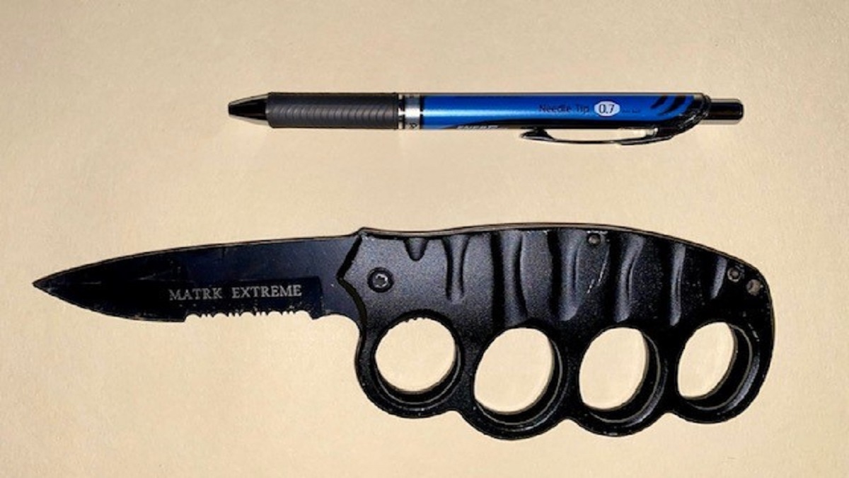 Brass Knuckles with Blade Recovered from Charles Co. Student - The ...